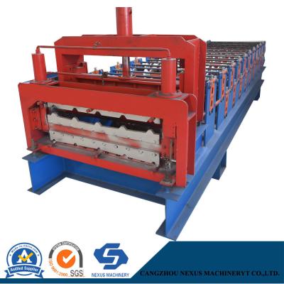 China Double Layer Roofing Tile Sheet Roll Forming Machine with Cheap Price for sale