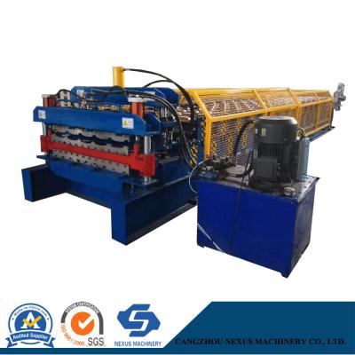 China Ibr Roof Sheet and Corrugated Roof Tile Panel Roll Forming Machine with Double Layers for sale