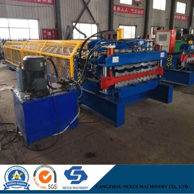 China Ibr Roof Sheet and Corrugated Roof Tile Panel Roll Forming Machine with Double Layers for sale