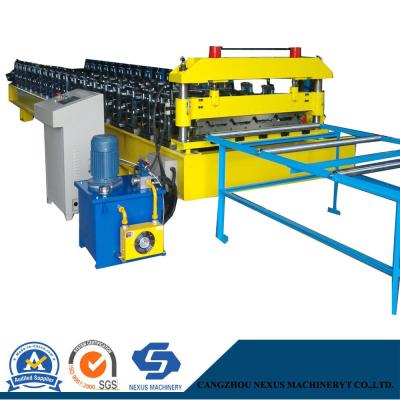 China Galvanized Roof Sheet Automatic Building Material Roll Forming Machine for sale