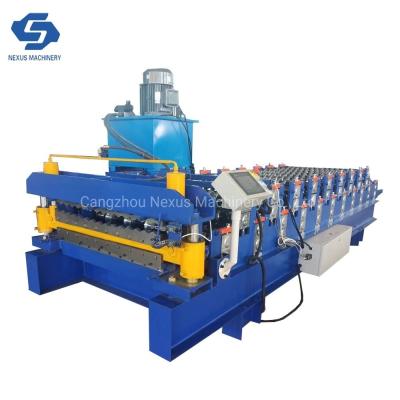 China Double Layer Corrugated Roof Sheet Cold Bending Roll Forming Machine for sale