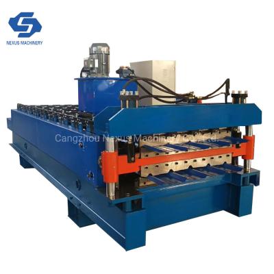 China Double Layer Roll Forming Machine Tr4/Tr5 Aluzinc Sheet in Peru Market for sale