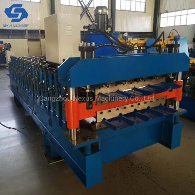 China Double Layer Roll Forming Machine Tr4/Tr5 Aluzinc Sheet in Peru Market for sale