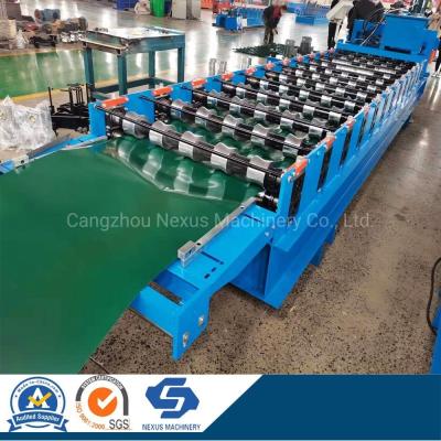 China Colorful Steel Q Tile Sheet Roll Forming Machine Metal Step Glazed Roof Tiles Making Machinery for sale