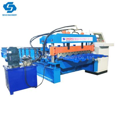 China Roofing Steel Tile Making Machine Step Tile Making Machine Tile Shape Roll Forming Machine for sale