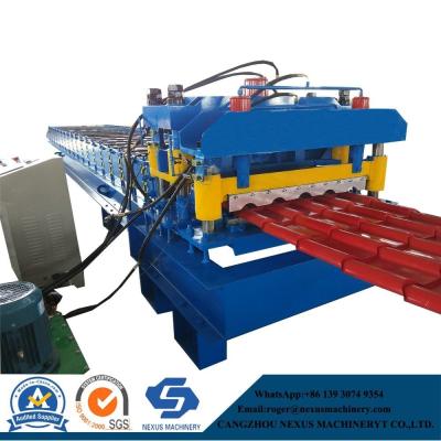 China Glazed Tile Roll Forming Metal Roofing Tiles Making Machine for Building Material Machinery for sale