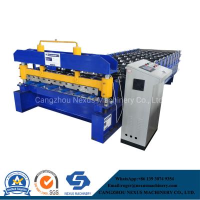 China Box Profile Machine /Steel Rib Roof Step Tile Sheet Roll Forming Machine /Roof Tile Machine for sale