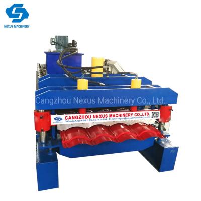 China Metal Step Tile /Q Tile /Glazed Tile Roofing Sheets Roll Forming Machine for sale