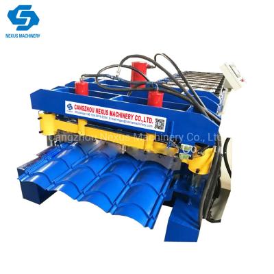 China Metcoppo Roof Tile Step Tile Sheet Roll Forming Machine Glazed Tile Span Machinery for Nigeria for sale