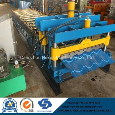 China Metcoppo Roof Tile Step Tile Sheet Roll Forming Machine Glazed Tile Span Machinery for Nigeria for sale