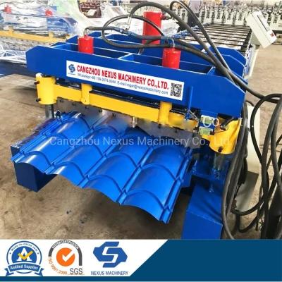 China Metcoppo Roof Tile Step Tile Sheet Roll Forming Machine Glazed Tile Span Machinery for Nigeria for sale
