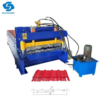 China Steel Versatile Roll Forming Machine Tilespan Roof Sheeting Making Machinery for sale