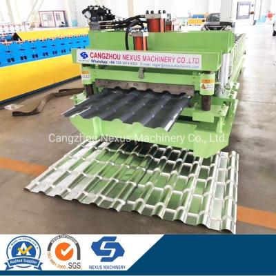 China Color Steel Imitation Resin Glazed Tile Roof Sheet Roll Forming Machine for sale