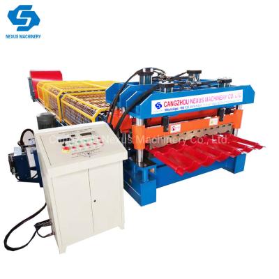 China Metal Monaco Clay Roof Tile Sheet Roll Forming Machine for sale