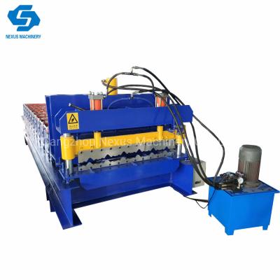 China 1035&828 Glazed Roof Tile Roll Forming Machine for Guiena Used for sale