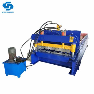 China 1035&828 Glazed Roof Tile Roll Forming Machine for Guiena Used for sale
