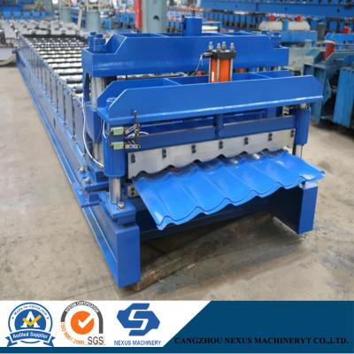 China 1100 Tile Water Ripper Glazed Step Tile Steel Making Roll Forming Machine for sale