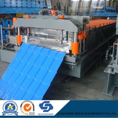 China 828 Metal Roof Tile Roll Forming Machine Glazed Tile Sheet Rollformer for sale