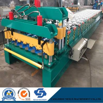 China 828 Metal Roof Tile Roll Forming Machine Glazed Tile Sheet Rollformer for sale