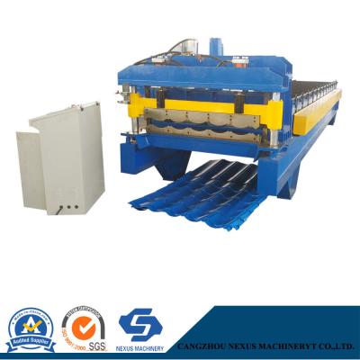 China Step Section Roof Tile Making Cold Roll Forming Machine for sale