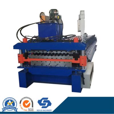 China Ce Certificate Double Layer Metal Roofing Sheet Glazed Tile Roll Forming Machine for sale
