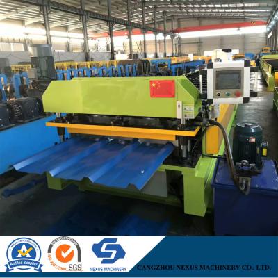 China Glazed Roof Tile Sheet Making Roll Forming Machine Alu Zinc Panel Cold Roofing Machine for sale