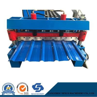 China Glazed Roof Tile Sheet Making Roll Forming Machine Alu Zinc Panel Cold Roofing Machine for sale