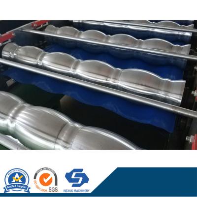 China Super-High-Speed Glazed Step Tile Roofing Roll Forming Machine for sale