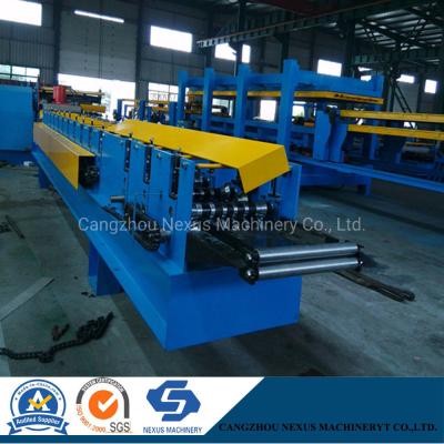 China Classic Colored Glaze Steel Metal Roof Ridge Cap Tile Roll Forming Machine for sale
