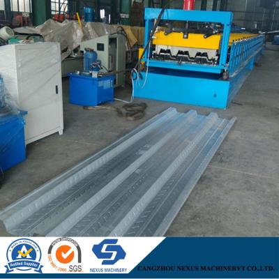 China Profiled Steel Sheet Concrete Slab Plate Floor Decking Panel Roll Forming Machine with PLC Control System for sale
