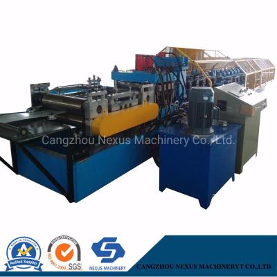 China Adjustable Metal Z Purlins Roll Forming Machine with Hydraulic Cutting System for sale