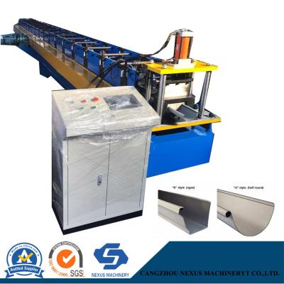 China Steel Cold Roll Forming Machine for Half Round Rain Gutter for sale