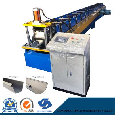 China Steel Cold Roll Forming Machine for Half Round Rain Gutter for sale