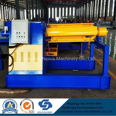 China 5 Tons Hydraulic Decoiler with Heading Support/Metal Coils Distributor for sale