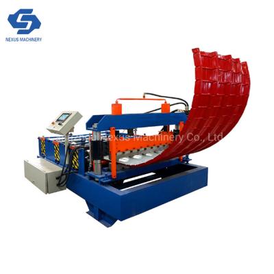China Hydraulic Bullnosing Cranking and Curving Machine for Ibr Widespan Roofing Sheet for sale