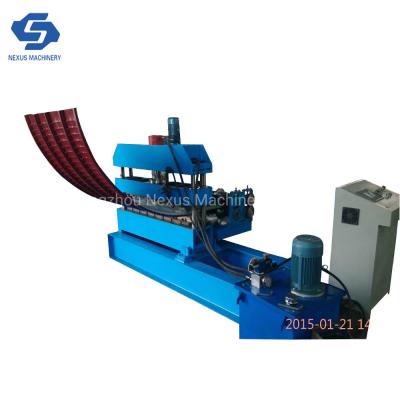 China Hydraulic Bullnosing Cranking and Curving Machine for Ibr Widespan Roofing Sheet for sale