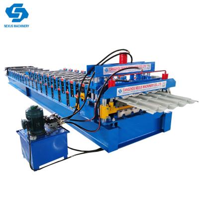 China High Quality Glazed Tile Ibr Sheet Double Layer Trapezoidal Roof Press Making Machine Roll Forming Machinery for sale