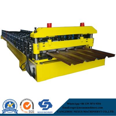 China Trapezoidal Tile Making Machine Metal Roof Panel Roll Forming Machine for sale