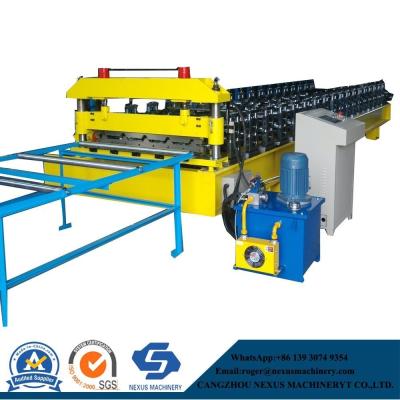 China Trapezoidal Tile Making Machine Metal Roof Panel Roll Forming Machine for sale