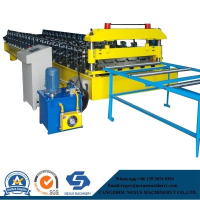 China Trapezoidal Tile Making Machine Metal Roof Panel Roll Forming Machine for sale