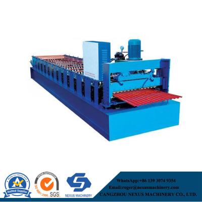 China Nexus Trapezoid Roof Sheet Roll Forming Machine with Nice Appearance for sale