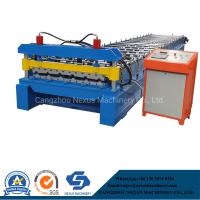 China Trapezoidal Roofing Profile Sheet Roll Forming Machine with PLC Control System for sale