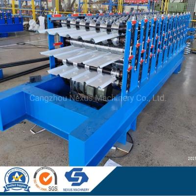 China Three Layer Roof Tile Sheet Roll Forming Machine Triple Deck Roofing Tiles Making Machinery for sale