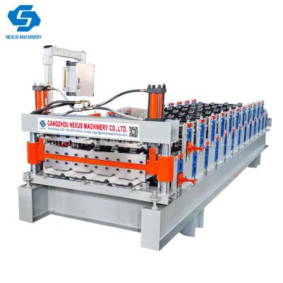 China European Standard Double Layer Trapezoid Profile Sheet Cold Rolling Machine for sale