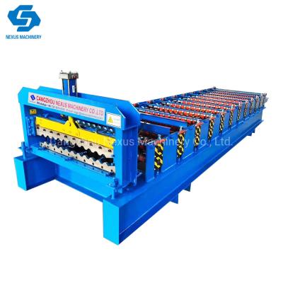 China Cold Metal Aluminum Galvanized and Colored Corrugated Roofing Sheets Roll Forming Machine /Corrugated Roofing Sheets Making Roll Former Machine Factory Price for sale