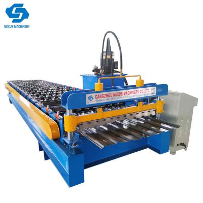 China Fluteline Sheet Rainlock Panel Roll Forming Machine Multiple Ribs Roof Making Machine for sale
