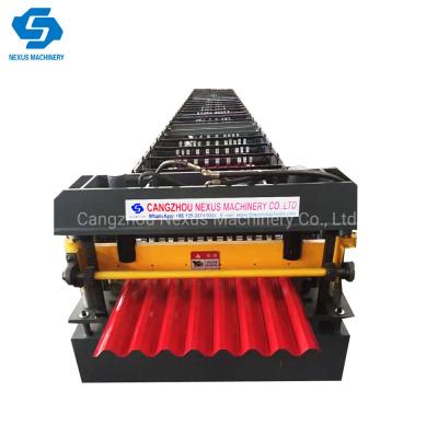 China Fluteline Sheet Rainlock Panel Roll Forming Machine Multiple Ribs Roof Making Machine for sale