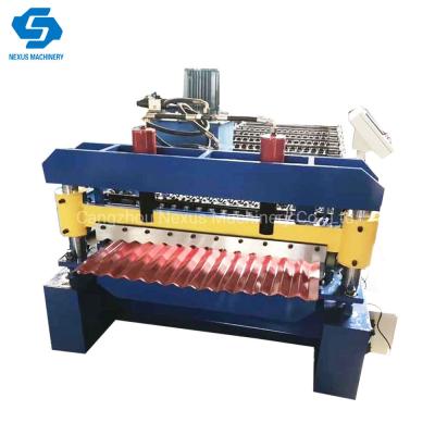 China Resincot Corrugated Roof Sheets Roll Forming Machine Mini Corrugation Making Machine for sale