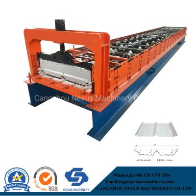 China Saflock Clip 410 Roof Sheet Roll Forming Machine Standing Seam Sheet Machine for sale