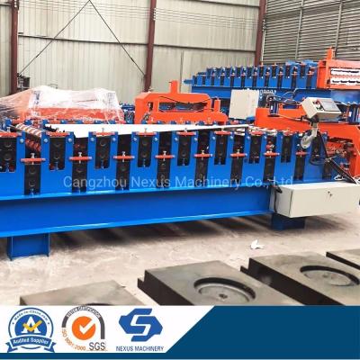China 840/910 Double Layer Trapezoidal Roof Sheet Roll Forming Machine with Low Price for sale